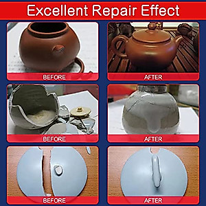 Ceramic Glue, 30g Glue for Porcelain and Pottery Repair, Instant Strong Glue for Pottery, Porcelain, Glass, Plastic, Metal, Rubber and DIY Craft