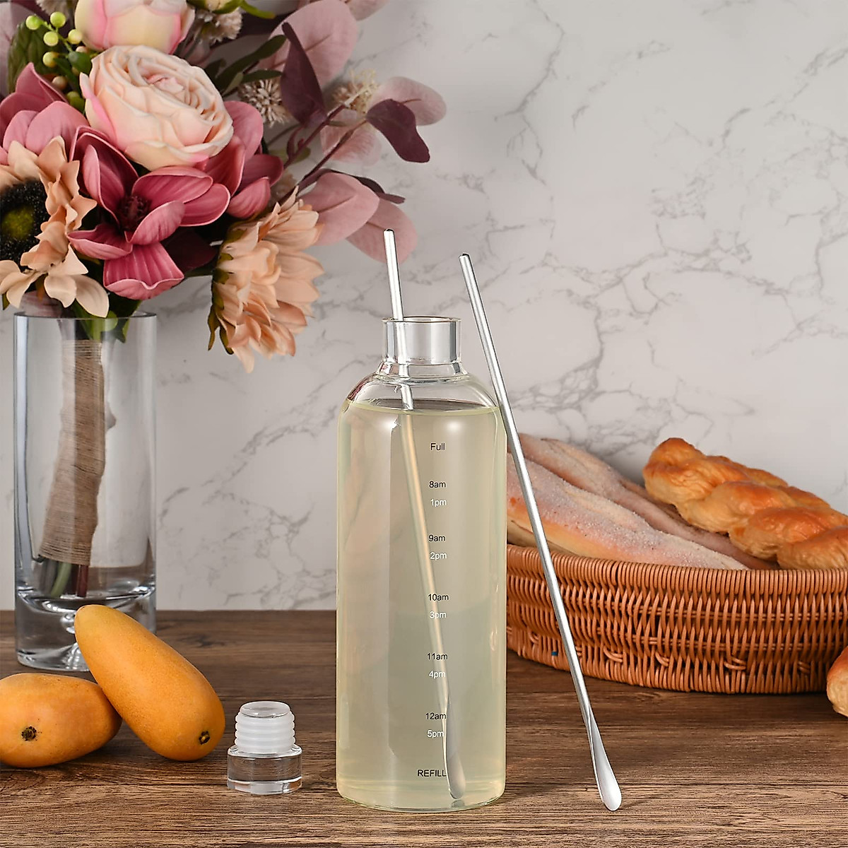 8-piece 10-inch Stainless Steel Coffee Stirring Spoon, Cocktail Stirring Stick with 25.8 cm Length, Small Spoon with Round Handle, Reusable ice tea spoon, Bar spoon. Dishwasher safe.