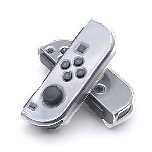 Anti-Scratch Detachable Transparent Crystal Protective Hard Case Cover Skin Shell with Thumbstick for Switch NS NX Joy-con Controller