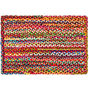 Savi Home Rugs Washable 4x6,Chindi Rug 4x6 ft,Rag Rug,Chindi Rag Rug,Chindi Rug,Kitchen Rug,Chindi Rug,Braided Area Rug,Area Rug 4x6,Rugs 4x6,Chindi Rug,Braided Chindi Rug 4x6 feet (48x72) Multi