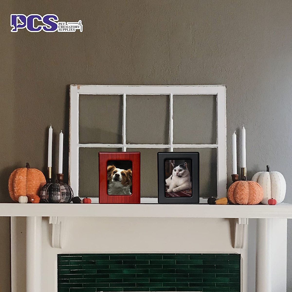 PCS Pet Urns for Dogs Ashes, Dog Photo Urn, Urns for Dog Ashes, Pet Cremation Box Red-Small