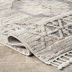 nuLOOM Sorolla Modern Shag Runner Rug, 2' 6" x 6', Beige