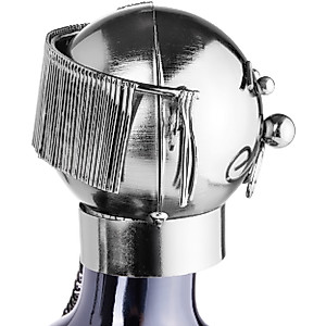 BRUBAKER Wine Bottle Holder Waiter - Metal Sculpture - Wine Rack Decor - Tabletop - with Greeting Card