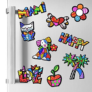 BRITTO Romero Large Decorative Multi-Use Rubber Magnet, Love Word