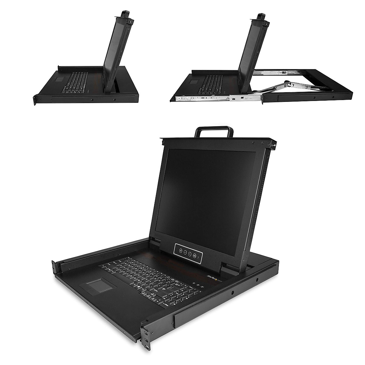 StarTech.com Rackmount KVM Console - Single Port VGA KVM with 17" LCD Monitor for Server Rack - Fully Featured Universal 1U LCD KVM Drawer w/Cables & Hardware - USB Support - 50,000 MTBF (RKCONS1701)