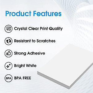 MaxGear 4x6 inch Shipping Address Labels,for Inkjet or Laser Printer, USPS Postal Mailing Shipping Labels, Matte White Paper Sheets, Permanent Strong Adhesive, Dries Quickly, 100 Pcs