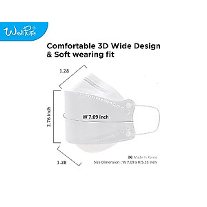SUMFREE (30 pack) WELLPURE KF94 Kids (Small size), 4 layer protection, 100% Made in Korea, Comfortable breathing, Daily disposable (30)