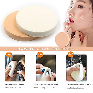 myonly 3pc big Round Makeup Sponges is suitable for eye foundation, blush application, forehead and cheeks, large area of makeup, soft and thick, fast makeup, dry and wet, no scumming (pick of two)