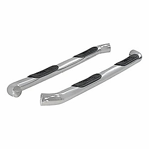 ARIES 204046-2 3-Inch Round Polished Stainless Steel Nerf Bars, No-Drill, Select Chevrolet Silverado, GMC Sierra 1500, 2500, 3500 HD