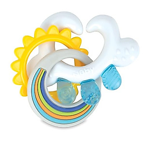 Nuby Cloud Teether with Sun and Silicone Rain Links : 3+ Months