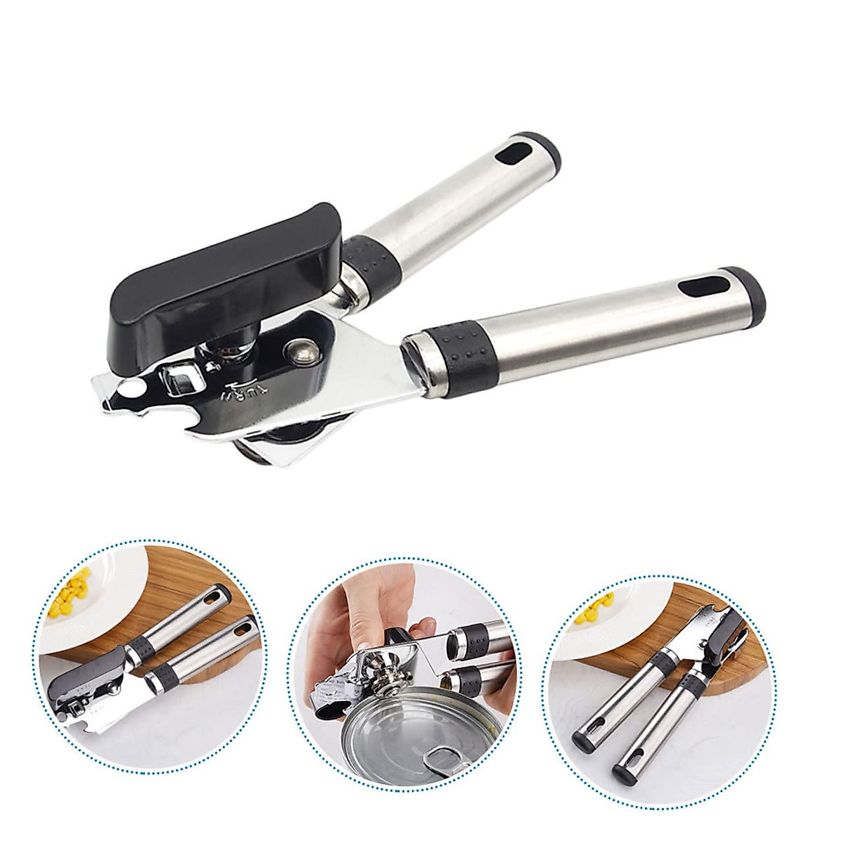 Anneome 1pc Bottle Opener Can Opener Electric Stainless Steel Electric Can Opener Hand Held Can Opener Jar Opener for Seniors Automatic Can Opener Kitchen Can Opener Metal Bottle Opener