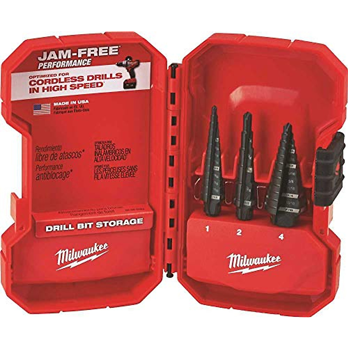 Milwaukee 48-89-9221 3 Piece Step Drill Bit Set