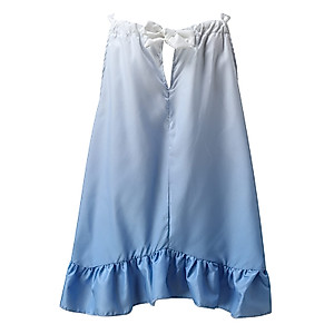 Aniywn Women's Summer Sleeveless Halter Printed Tank Tops Pleated Camisole Flowy Loose Spaghetti Strap Shirt Blouses A-Blue