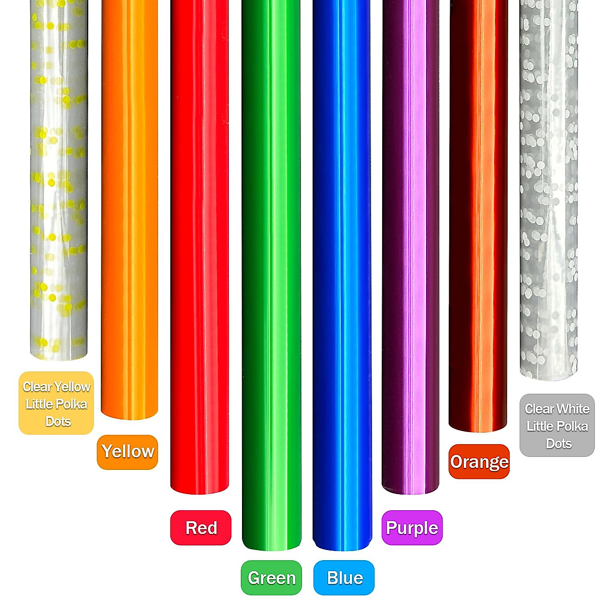 Cellophane Wrap for Gift Baskets, 34" X 10' Extra Large Transparent Colored Cellophane Wrap Roll 8 Colors, Cellophane Paper for Gift,Treat,Cookie,Flowers Bouquet,Florist,Floral,Candy Leis,Diy Crafts