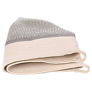CHICVITA XXL Extra Large Cotton Rope Woven Basket, Throw Blanket Storage Basket with Handles, Decorative Clothes Hamper - 22" x 22" x 14"