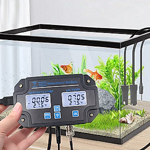 DANOPLUS Smart Water Quality Tester, 24 hrs Wireless App Monitoring of pH EC TDS Salinity SG Temperature, Mountable with Alarm Function for Aquariums & Hydroponics