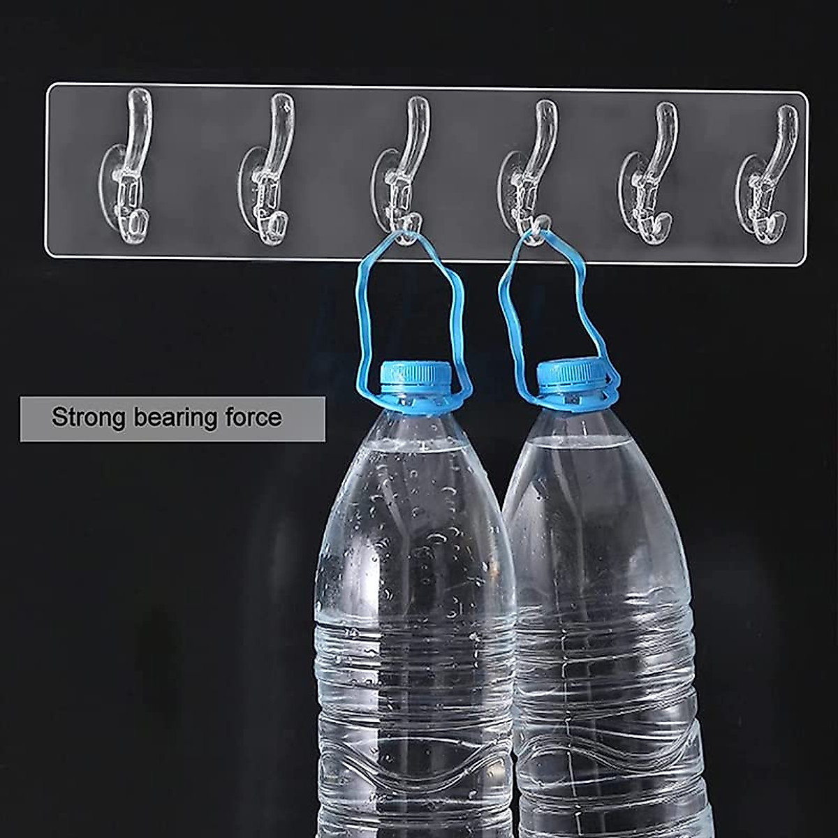Koconh Multifunctional Transparent 6 Hooks, Punch-Free Wall-Mounted. (3 PCS)