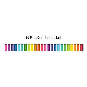 Teacher Created Resources Multi Bright Stitch 7" Fun Font Letters & Colorful Stripes Straight Rolled Border Trim - 50ft
