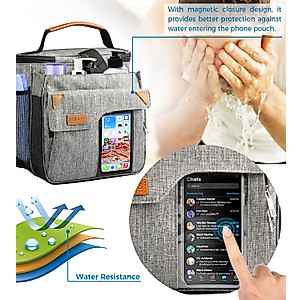 RelaxScene Shower Caddy Portable for College Dorm Room - Hanging Shower Toiletry Bag Tote with Phone Holder, Shower Bag for Gym Travel Camping, Bathroom Essentials