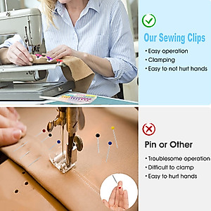 Sewing Clips for Fabric, Pack of 40, Wonder Mini Clamps, Quilting Clips, Multi-Color Crafting Tools for Fabric Sewing Binding Crafting.