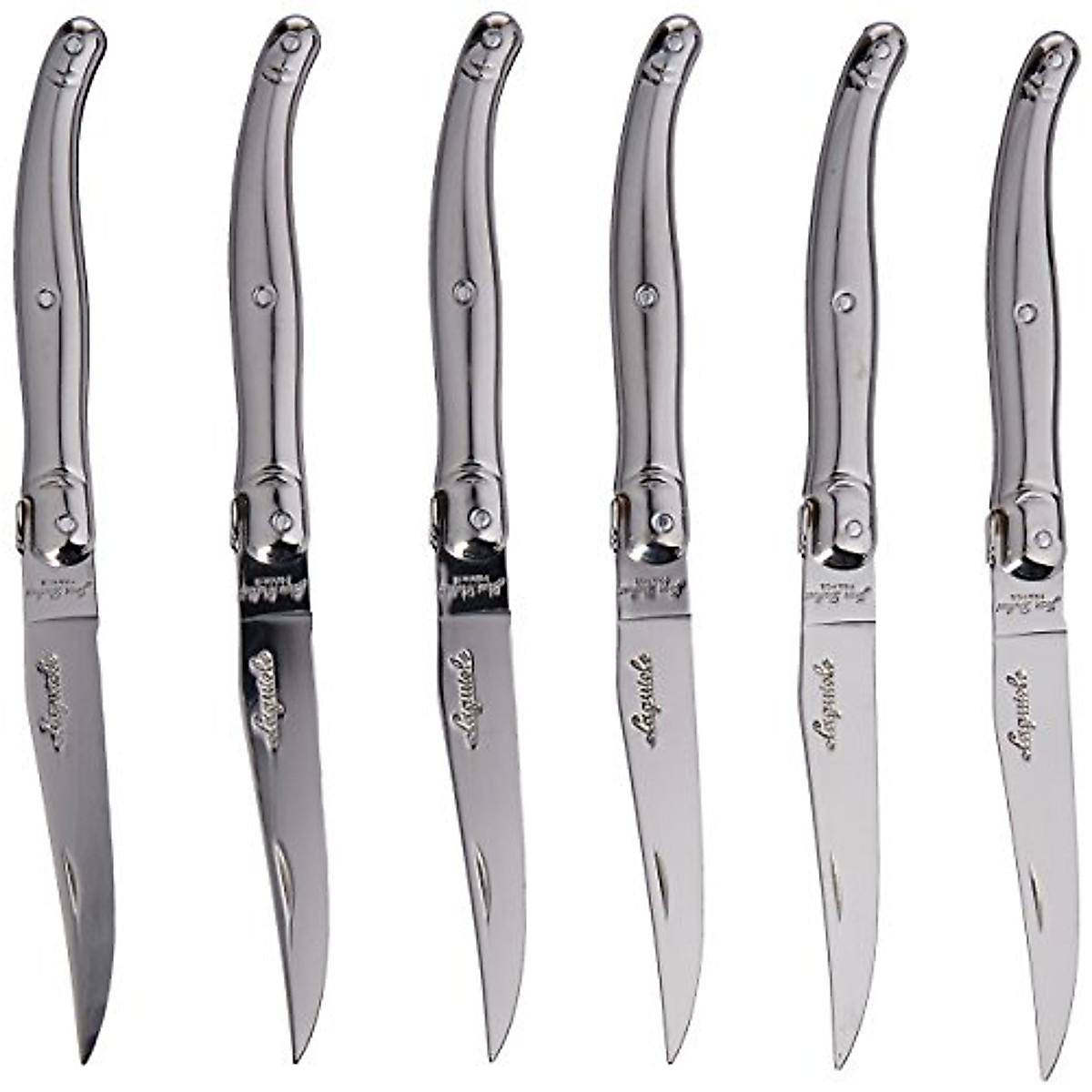 Jean Dubost Laguiole Steak Knives, Stainless Steel- Set of 6