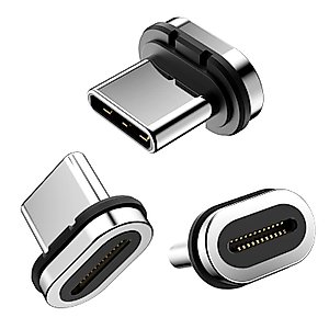 DuHeSin 24pins Magnetic USB C Connector Tips Head (3 Pack) Compatible for Most Type C Phone Cable Adapter Pad Tablet Devices