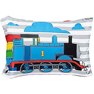 Jay Franco Thomas & Friends Stitch in Time 1 Single Reversible Pillowcase - Double-Sided Toddlers Super Soft Bedding