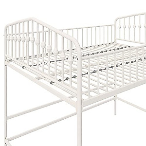 Novogratz Bushwick Metal Full Loft Bed, Off White