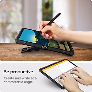 Spigen Tough Armor Pro Designed for Samsung Galaxy Tab S9 Plus Case 12.4 Inch 2023 (SM-X81) Premium Shockproof Protective Hard Shell Case with Kickstand and S Pen Holder - Black, ACS06835