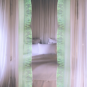 5 Yards Iridescent White Ruffle Ribbon Pleated Chiffon Trim Dress Decoration Jellyfish Craft Sewing (Iridescent White)