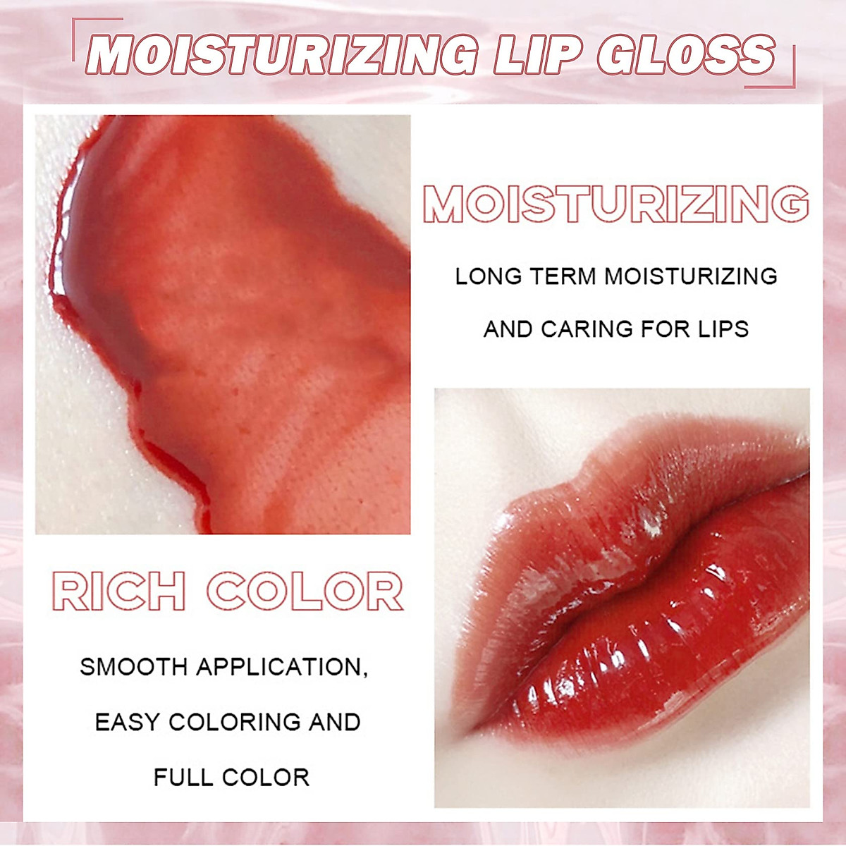 AWCCXMYM 4Pcs Shimmer Lip Gloss Set Plumping Liquid Nude Lipstick Set Moisturizing Lip Stain Long Lasting Non-Stick Cup Not-Fade Shiny Lip Gloss Set for Women Glitter Lip Makeup Kit - Set B