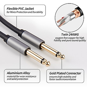 ARLX Guitar Cable 10 Feet Professional Guitar Amp Cord 1/4 inch Instrument Cable, Electric Bass Guitar Cable