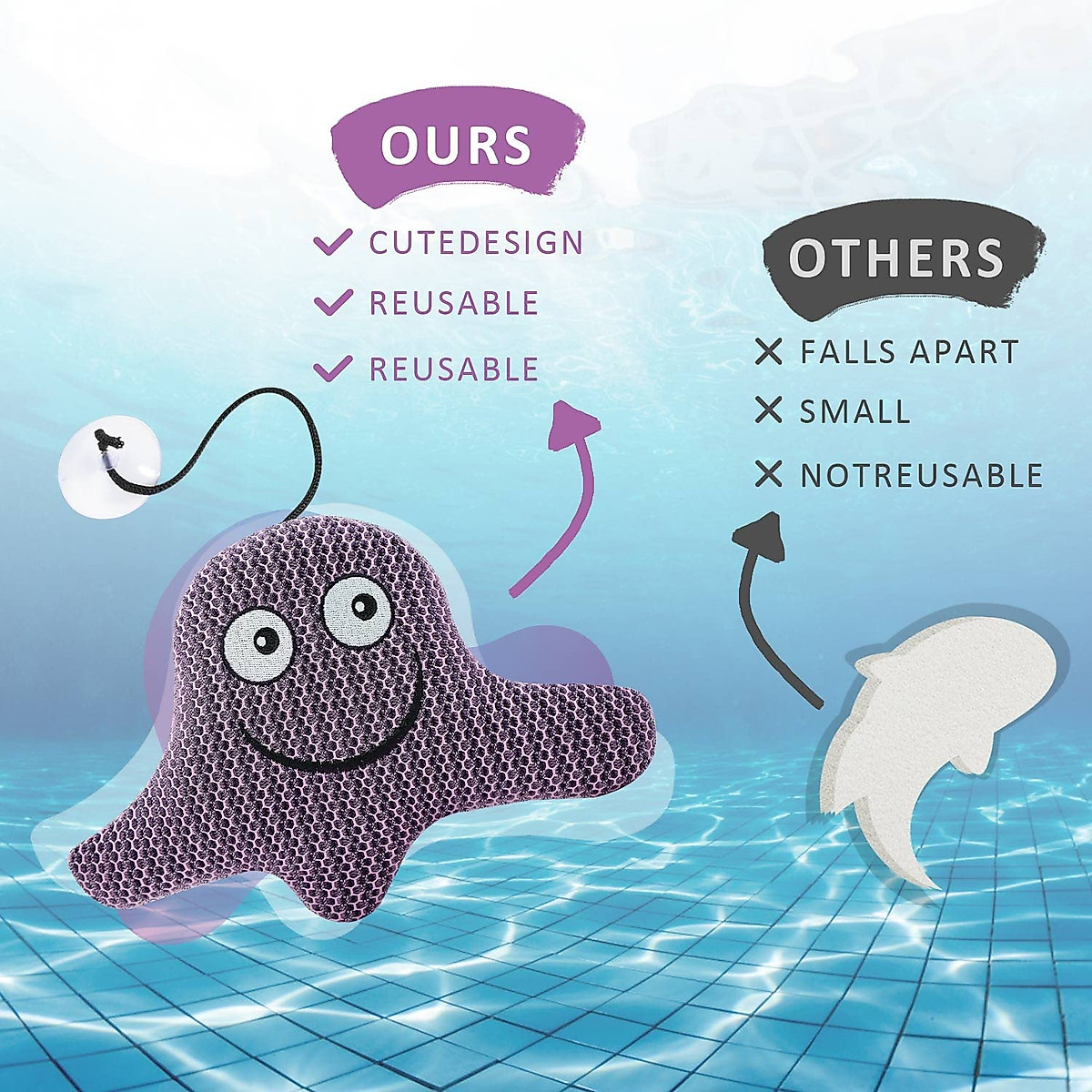 Twin Pack Hot Tub Scum Absorber - Absorbs Scum, Oils, and Residues for Clearer Hot Tub Water，Must Have hot tub Accessories for Adults and Kids