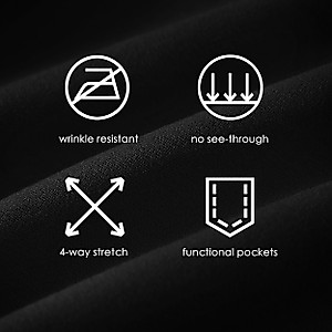 Willit Women's Yoga Dress Pants Bootcut Work Slacks Stretch Office Casual Flare Pants Regular 4 Pockets 30" Black S