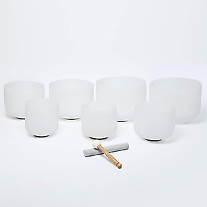 432 Hz 8-16 inch Quartz Set of 7 PCS Crystal Singing Bowl Sound Healing