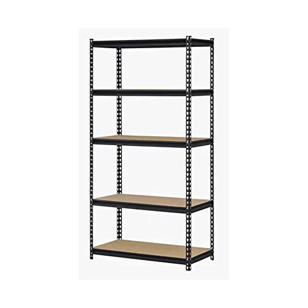 KARPHA 36" W x 18" D x 72" H 5-Tier Steel Frame, Black, 4000 lbs., for basements, workshops, garages, Businesses, or Anywhere Heavy-Duty Vertical Storage is Required