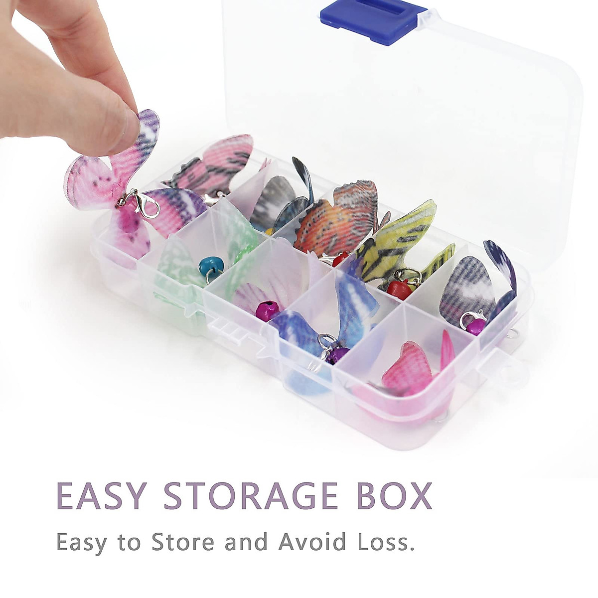 SONGWAY Cat Butterfly Toy Replacement - 10 Pieces Butterfly Cat Toy Attachment, Mini Cat Wand Toy Replacement, Insect Worm Cat Toys Accessories Parts