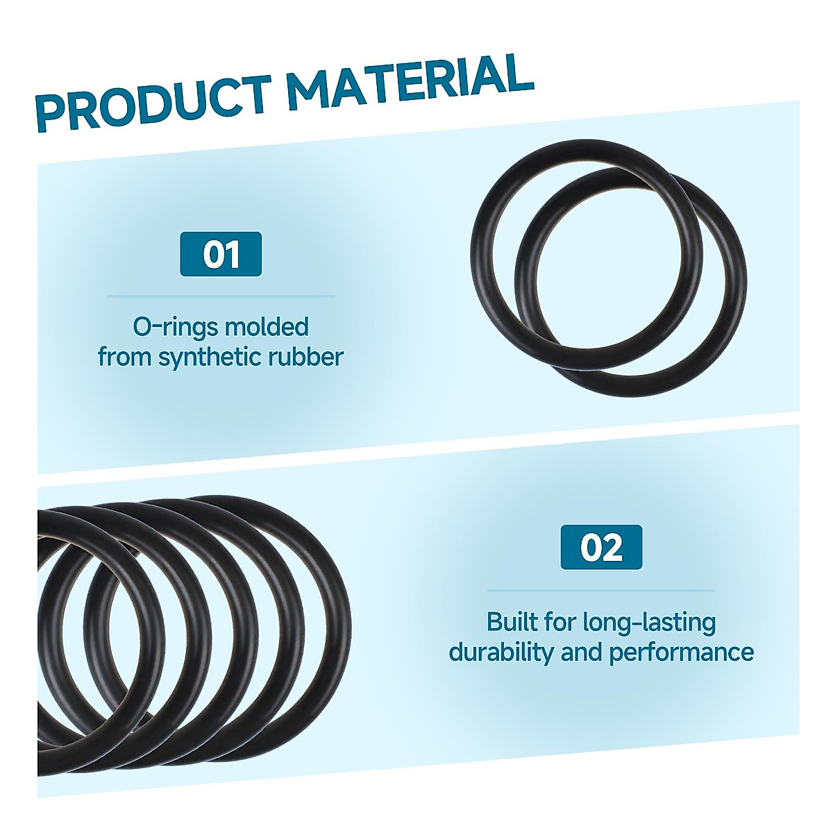 (5 Pack) for T&S Brass 010389-45 O-Ring Replacement Plunger Rubber Gasket for Three-Layer Sink Drain and Torsion Waste Drain Valve Seals