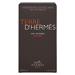 Hermes Terre D'Herm Eau Intense Vetiver Eau De Parfum for Men, 3.3 Ounce