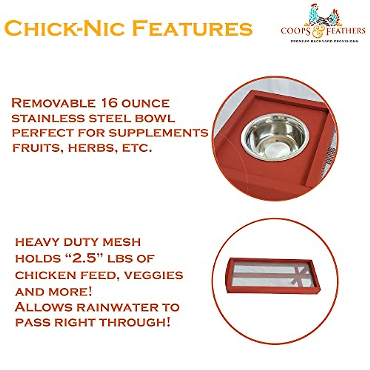 Coops & Feathers Chick-Nic Table (Barn Red)