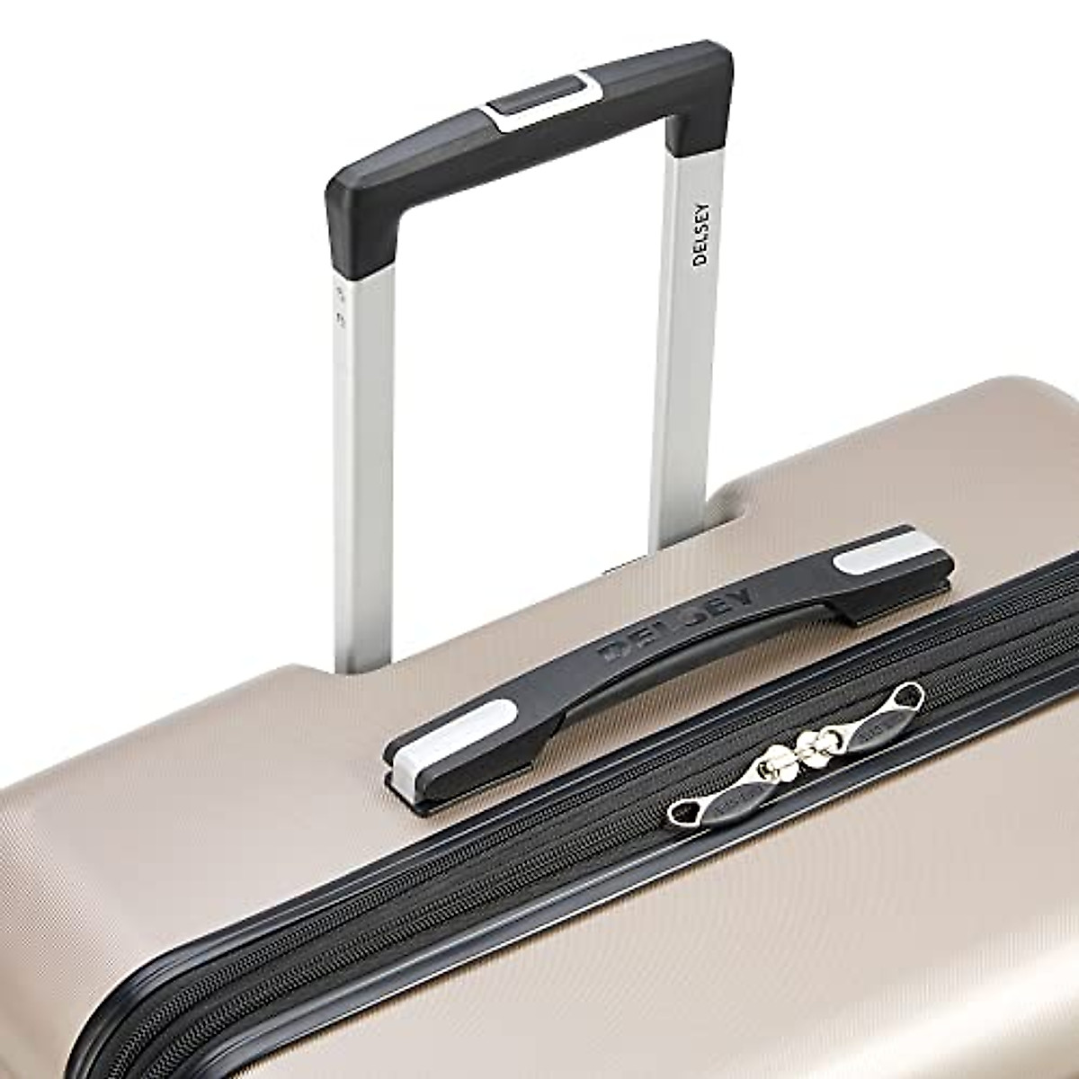 DELSEY Paris Margot Hardside Expandable Luggage with Spinner Wheels, Gold, Checked Large 28 Inch