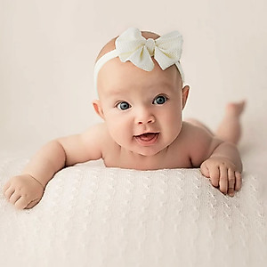 DealEachDay 40 Pieces Baby Hair Bows Headband Nylon Hair Band Stretchy Hairbands Hair Accessories for Newborn Infant Toddlers Kids