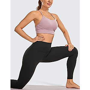 CRZ YOGA Butterluxe Womens Workout Leggings 26.5''- Full Length High Waisted Yoga Pants Buttery Soft Athletic Gym Lounge Black Medium