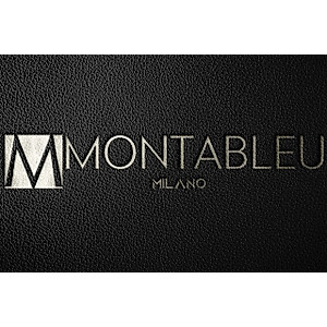 MONTABLEU Milano Handcrafted Mens Credit Card Holder Slim Front Pocket Wallet, Executive Black