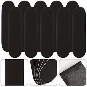jojofuny Fingerboard Foam Grip Tape 10pcs Adhesive Backing Non Slip Foam Grip Tape for Fingerboards Finger Skateboards Toy Black