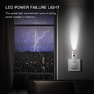 THOVAS Emergency FlashLight, Multi-Function LED Power Failure Light, Handheld Light, Rechargeable Flashlight, Plug-in Night light, 3-in-1 Power Failure Flashlights, Lighting Sensor Night Light, 3 Pack