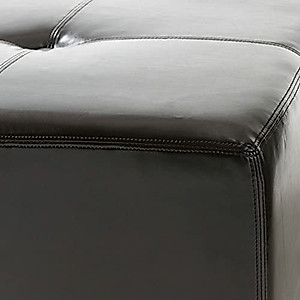 Christopher Knight Home Darlington Bonded Leather Ottoman, Espresso Brown