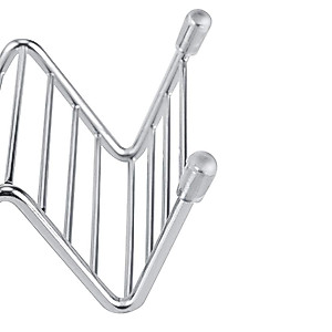 Fait Shape Stainless Steel Mexican Taco Holder Display Stand Shell Rack for Holding Soft Shell Hard Shell Burritos Sandwiches(2#)