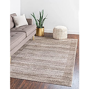 Unique Loom Del Mar Collection Area Rug-Transitional Inspired with Modern Contemporary Design, 10' 0 x 13' 0 Rectangular, Beige/Tan