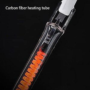 DYCLE Patio Infrared Heater, Outdoor Garden Electric Heater, Carbon Fiber Heater Element, 2 Heating Levels， IP44 Waterproof， Portable Desktop Heater 1900W